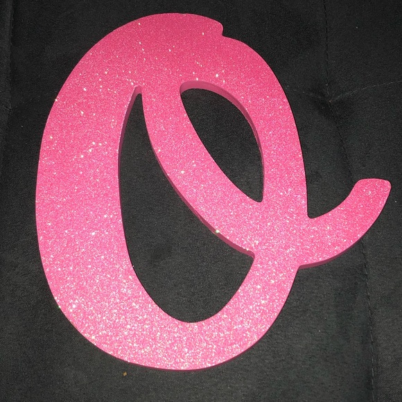 Wall Decor | Large Pink Glitter Lowercase Letter O Wall Decor | Poshmark